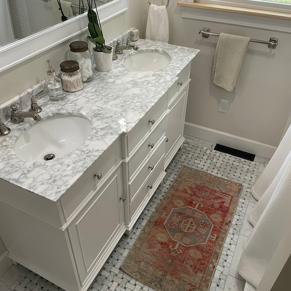 Antique Rug,small Rug,turkish Rug,door Mat,bath Mat,2x4 Rug Approx ...