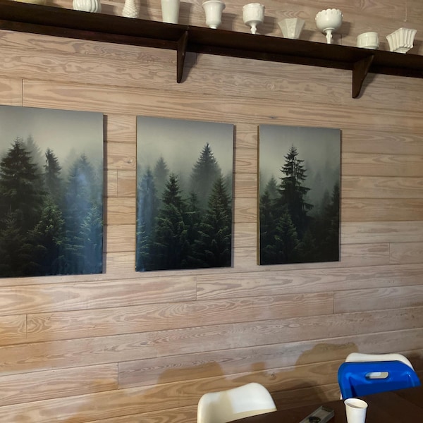 Woodcut Tree Slice Print, Set of 2 Printable Wall Art, Minimalist Tree ...