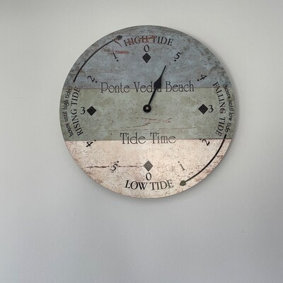 Tide Clock Personalized Beach Tide Clock - Etsy