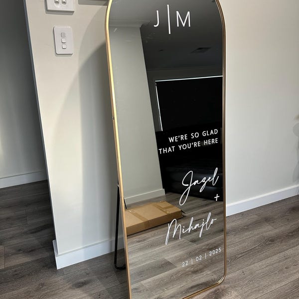 Welcome to Our Wedding Mirror Welcome Sign for Wedding Reception Custom ...