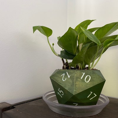 D20 Planter Dnd Dice 3D Printed Hand-painted Houseplants Pots ...