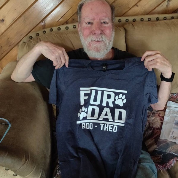 Fur Dad Shirt With Your Pet Names - Dog Dad Name Shirt - Cat Dad Name ...