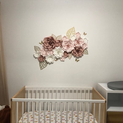 Daisy Fields Paper Flower Wall Decor, Decorative Paper Flower Wall ...