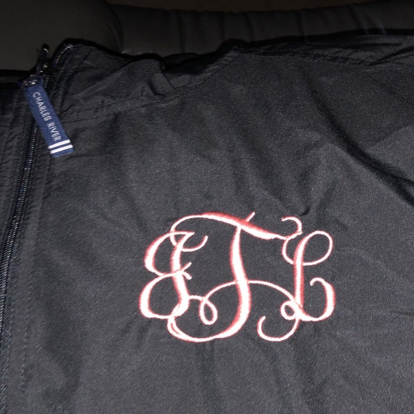 Monogram Windbreaker Jacket - Personalized Waterproof Rain Jacket ...