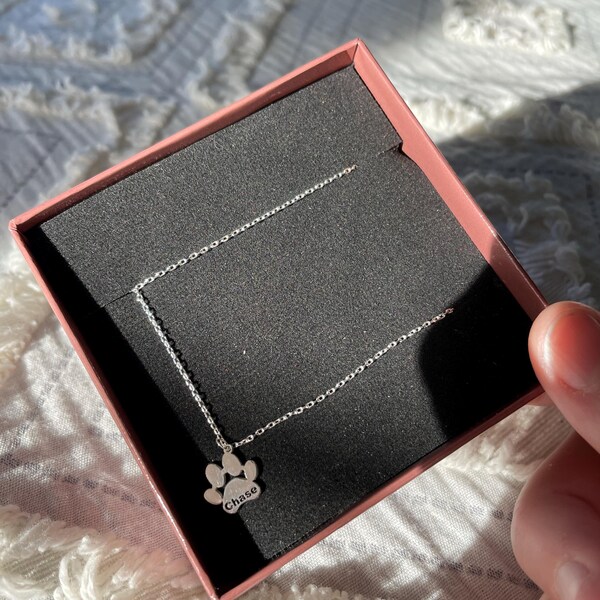 Paw Print Name Necklace Personalized Tiny Dog Paw Necklace Minimalist paw-print-name-necklace-personalized-tiny-dog-paw-necklace-minimalist