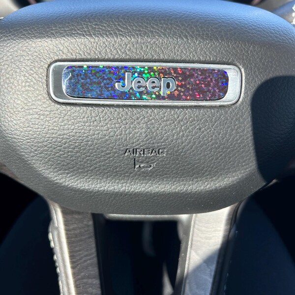 Holographic Crystal Jeep Emblem Sticker Decal, Wrangler JK, TJ, JL ...