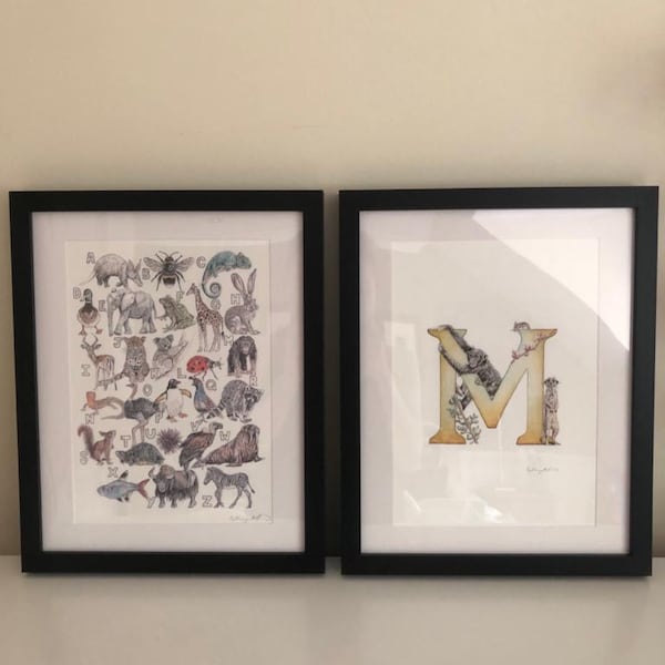 Dinosaur & Extinct Animals Alphabet , Dinosaur Alphabet , Alphabet Art ...