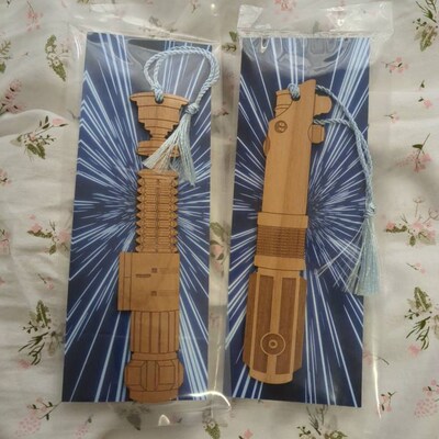 Star Wars Qui Gon Jinn Lightsaber Bookmark With Tassel Laser - Etsy