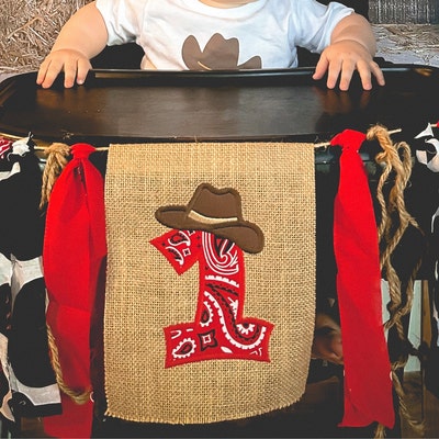 Number One Cowboy Hat 1st Birthday Applique Machine Embroidery Design ...