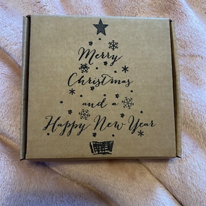 Empty Christmas Gift Box. Mini Small Medium Cardboard Postage Box With ...