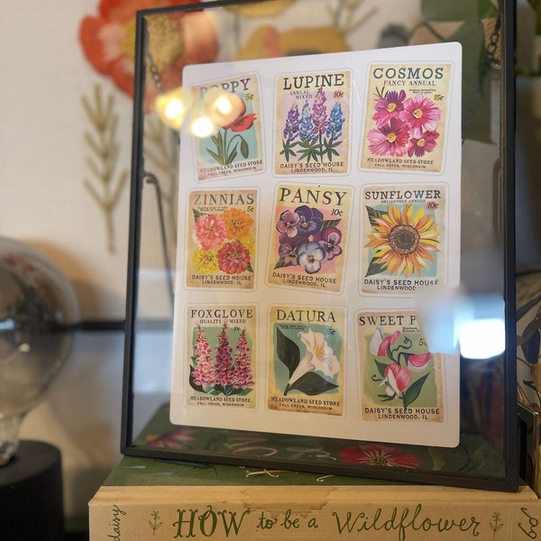 Seed Packet Sticker Sheets - Etsy