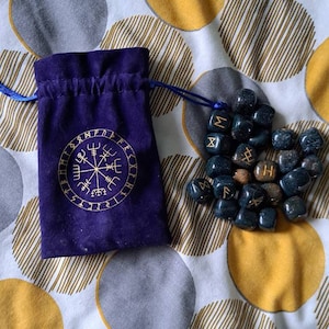 Rune Stones Gift Set Includes 21 Page Guide Book and Free Satin Lined ...