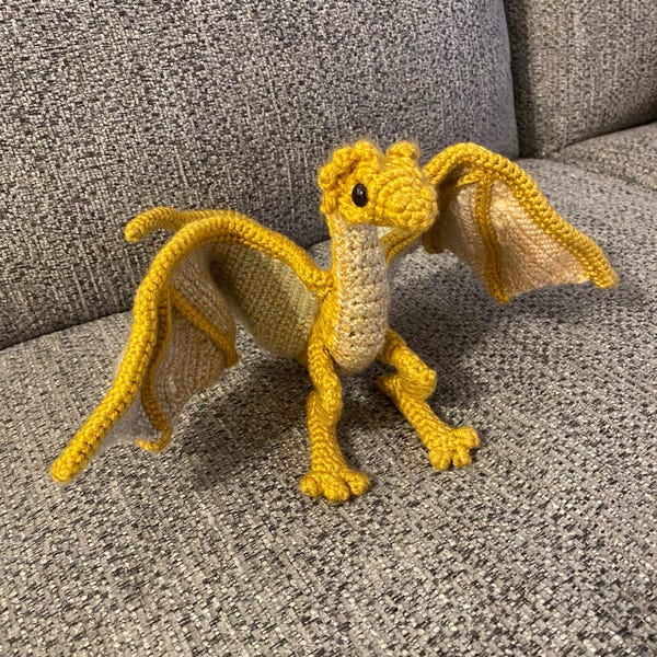 Small Wyvern Crochet Pattern by Crafty Intentions Downloadable DIGITAL ...