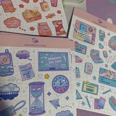 Classroom Daydreamer Aesthetic Sticker Sheet - Etsy