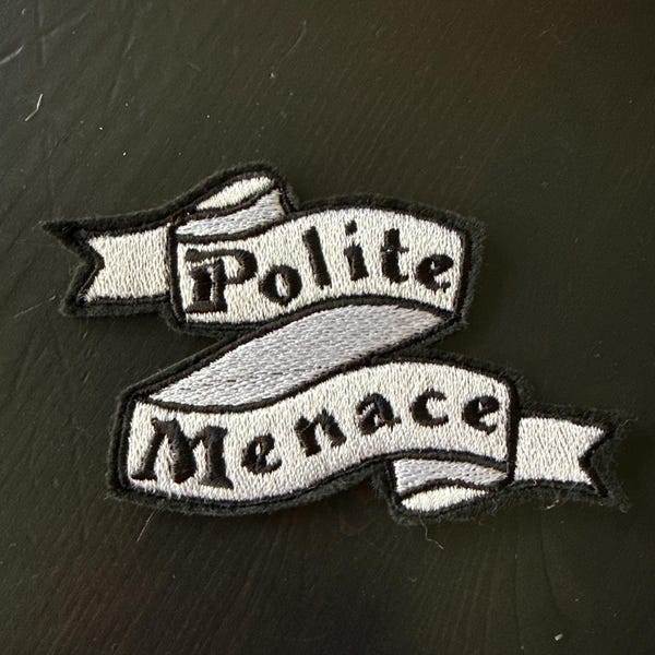 Polite Menace Iron on Patch | Our Flag Means Death - Etsy