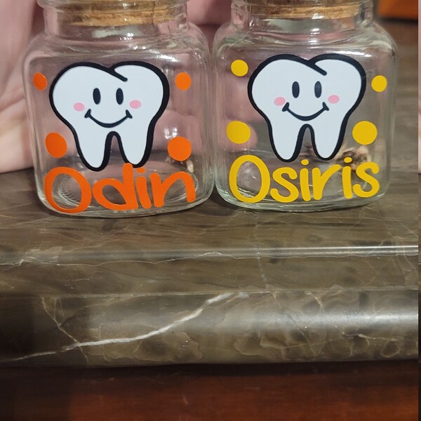 Tooth Fairy Jar, Personalized Tooth Jar, Baby Tooth Storage, Baby ...