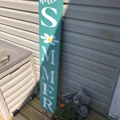 Wooden Spring Porch Sign Rustic Welcome Sign Farmhouse Welcome Sign ...
