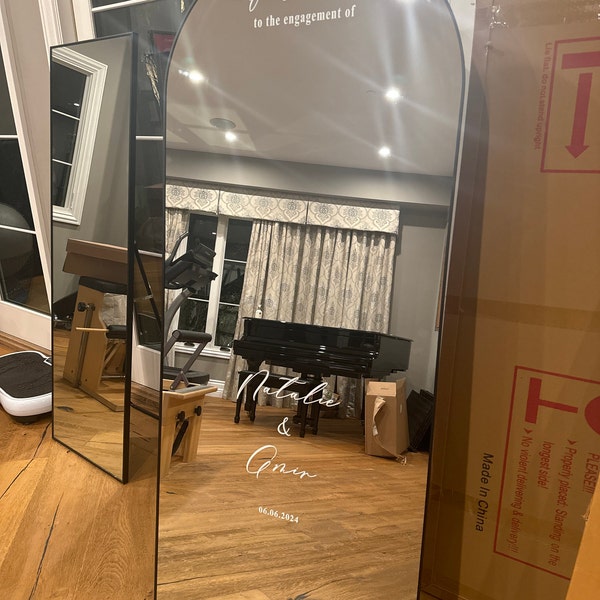Welcome to the Engagement Mirror Decal - Soon to Be Mr & Mrs Custom ...