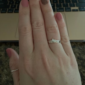 Stackable name ring initial ring silver id ring gold stacking | Etsy