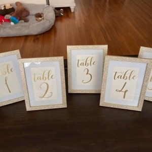 Ivory and Gold Foil Wedding Table Numbers, Handmade, Elegant, Chic ...