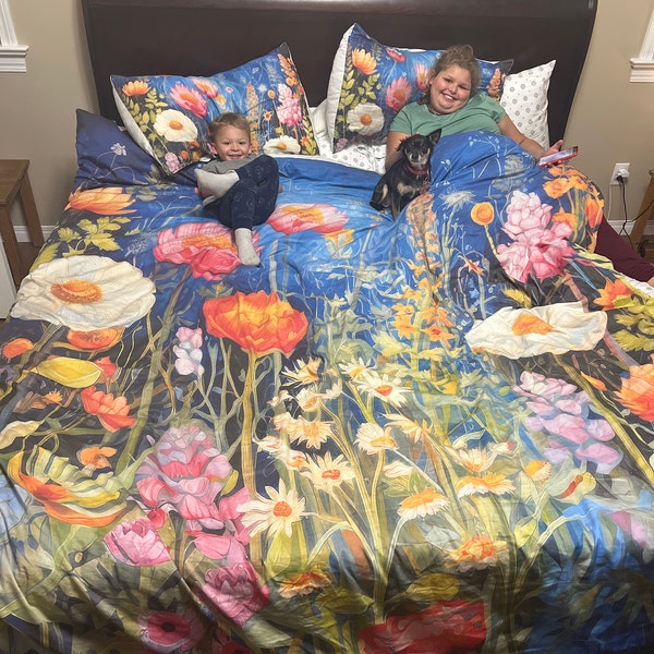 Smiley Face 90s Nostalgia Hippie Bedding Retro Duvet Cover Set ...