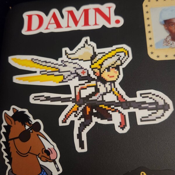 Overwatch 2 Genji Pixel Spray Vinyl Sticker Decal, Laptop, Phone ...