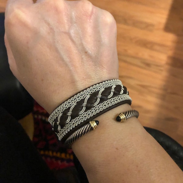 Swedish Sami Bracelet of Pewter Thread With 4 % Silver, and Reindeer ...