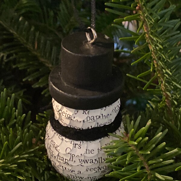 Paper Snowman Ornament - Etsy