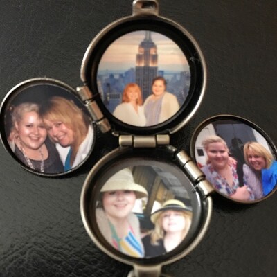 Incredible Four-way Locket Necklace Family Album Lockets Mourning ...