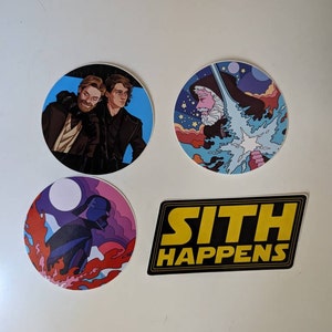 Vinyl Sticker, 'sith Happens' 10cm X 5cm Star Wars, Sith, Dark Side ...