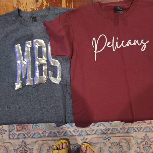 Custom Puff Print Team Name T-shirt, Embossed Design Customized ...