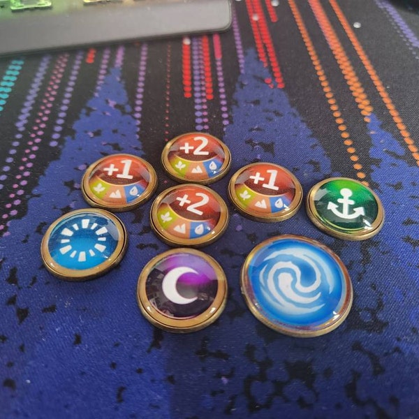 Bandits RPG Tokens Glass and Metal Deluxe Tokens Handmade by the Token ...