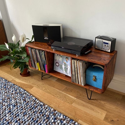 Record Player Table the Original One / Stand / Cabinet / Vinyl Storage ...