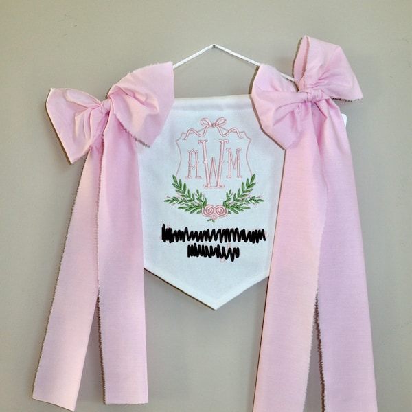Custom Baby Banner With ROSETTES Baby Banner, Welcome Banner, Hospital ...