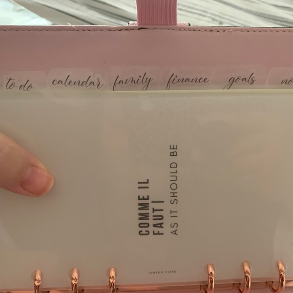 Planner Divider Stickers Label Your Tabs Matte Clear or Matte White ...