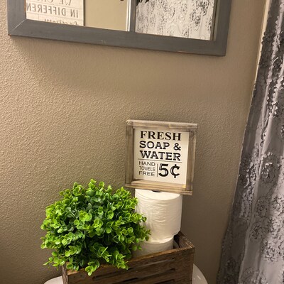 Bathroom Sign, Farmhouse Bathroom Decor, Bathroom Wall Decor - Etsy