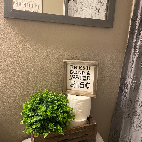 Bathroom Sign, Farmhouse Bathroom Decor, Bathroom Wall Decor - Etsy
