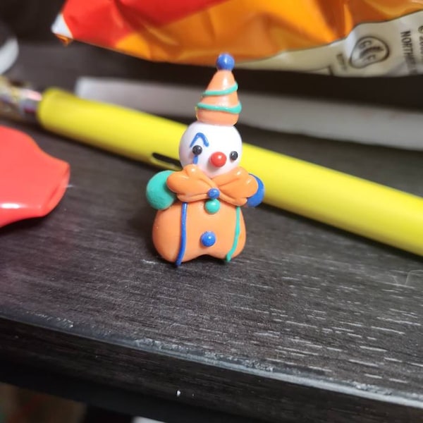 Rainbow Mini Clown Handmade Figurine - Etsy
