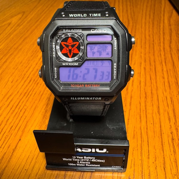 Moonphase - Casio Royale (AE1200) Custom Digital World Time Watch Mod ...