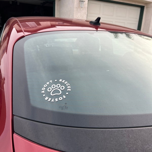 Adopt Rescue Foster Vinyl Decal | Pet Decal | Water Bottle Decal | Car ...