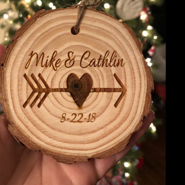 Personalized Arrow Ornament, Wedding Ornament Gift, Wedding Arrow Decor ...