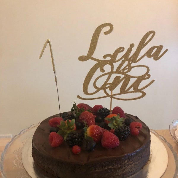 Rose Gold Birthday,customized Cake Toppers, Birthday Cake Topper, 1st ...