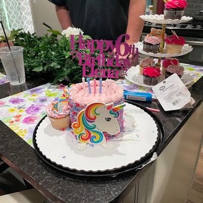 Personalized Cake Topper Custom Happy Birthday Cake Decoration - Etsy