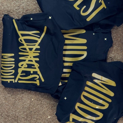 Funny Family Bundle Svg, Oldest, Middle, Youngest, Svg, Png Files for ...