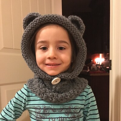 Knitting Pattern the Inga Hood Oversized Cowl Pattern Hooded Cowl ...