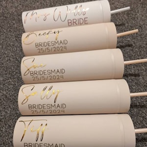 Personalised Bridal Party Tumblers, Bridesmaid Gifts, Bridesman Gift ...