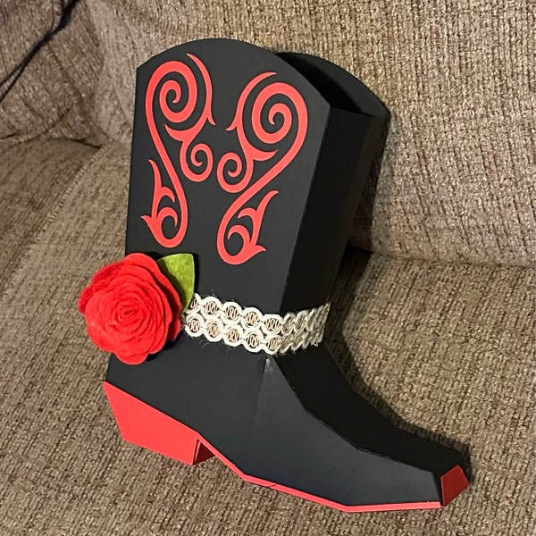 Cowgirl Boot - 3D Project for Manual Cut or Machine Cutting File ...