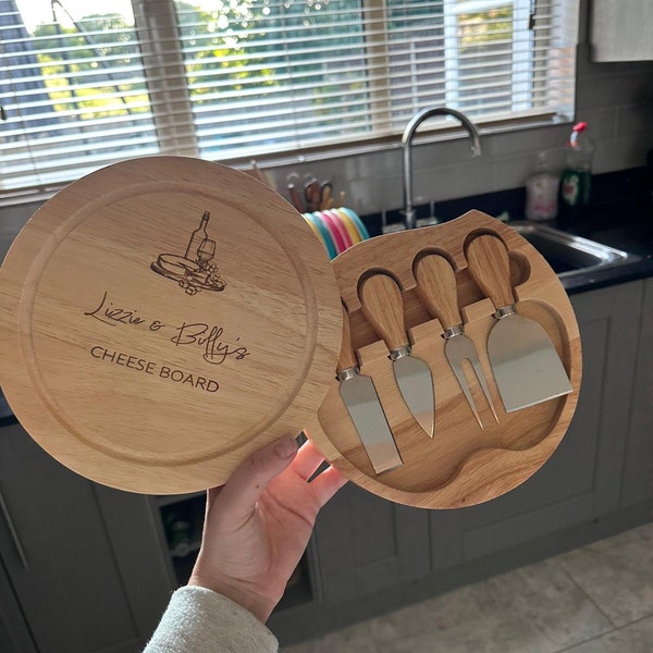 Personalised Cheese Board Set. 9 Designs to Choose From. Custom Cheese ...