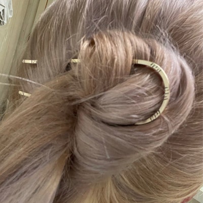 Elidi Hair Pin Brass Simple Hair Pin Hair Pins Brass Hair Pin Hammered ...