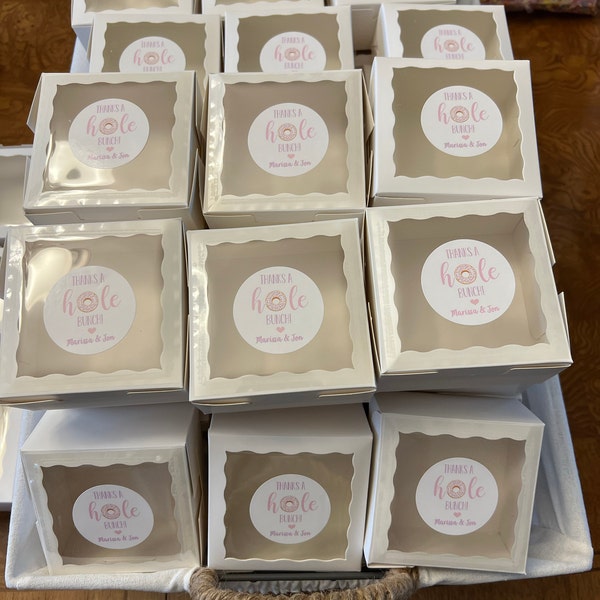 Pink Donut Hole Stickers, Thank You Labels, Hole Bunch, Donut Birthday ...
